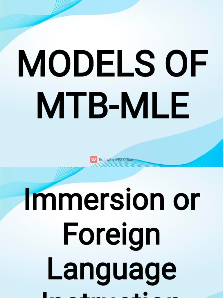 MODELS OF MTB M WPS Office 1 | PDF | Second Language | Cognition