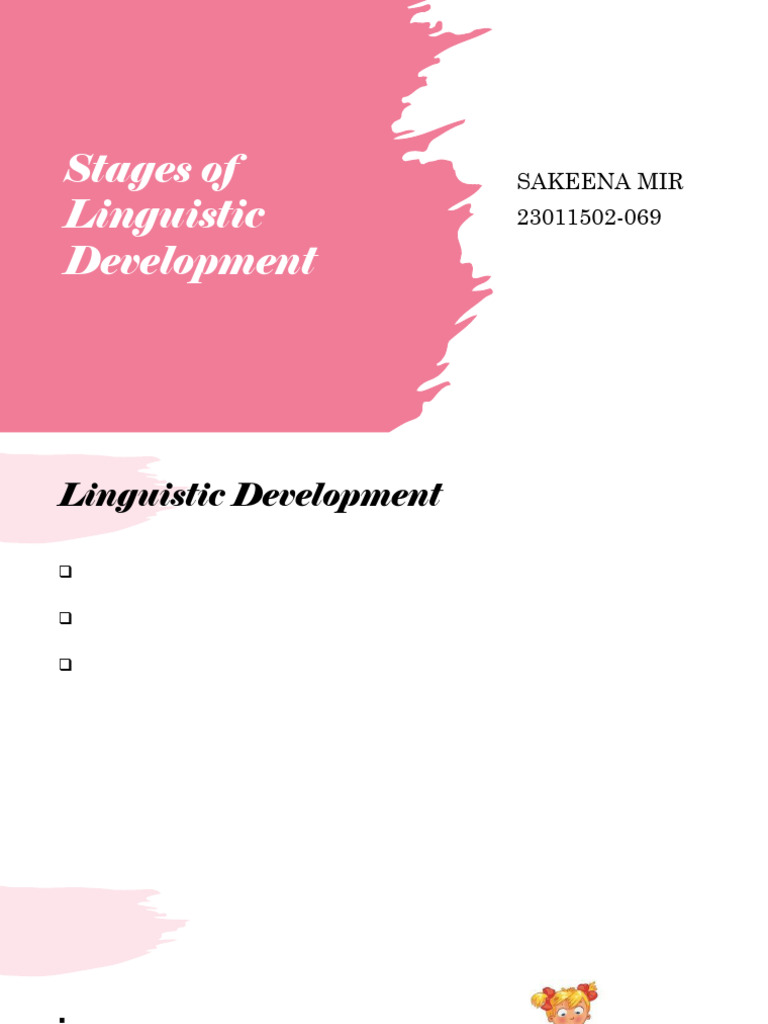 Stages of Linguistic Development .... | PDF