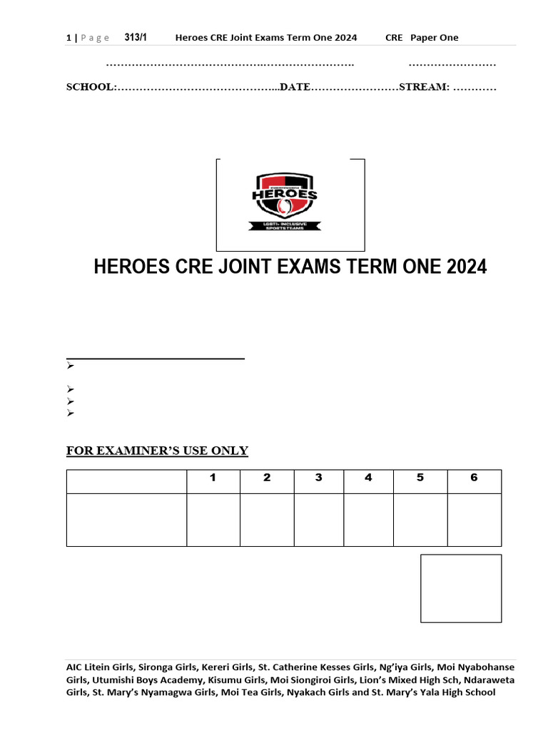 Heroes Cre P1 Questions 2024 | PDF | Elijah | Religious Belief And Doctrine