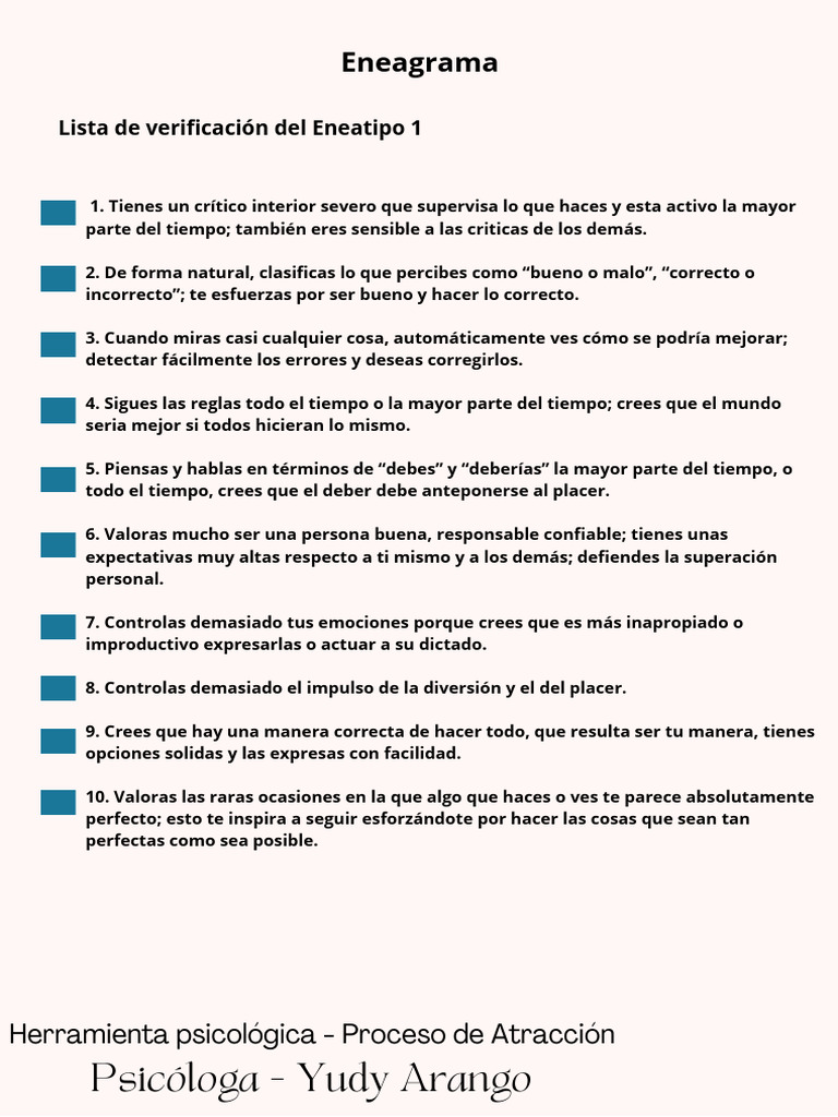 Eneatipos del Eneagrama: Características y Comportamientos | PDF ...
