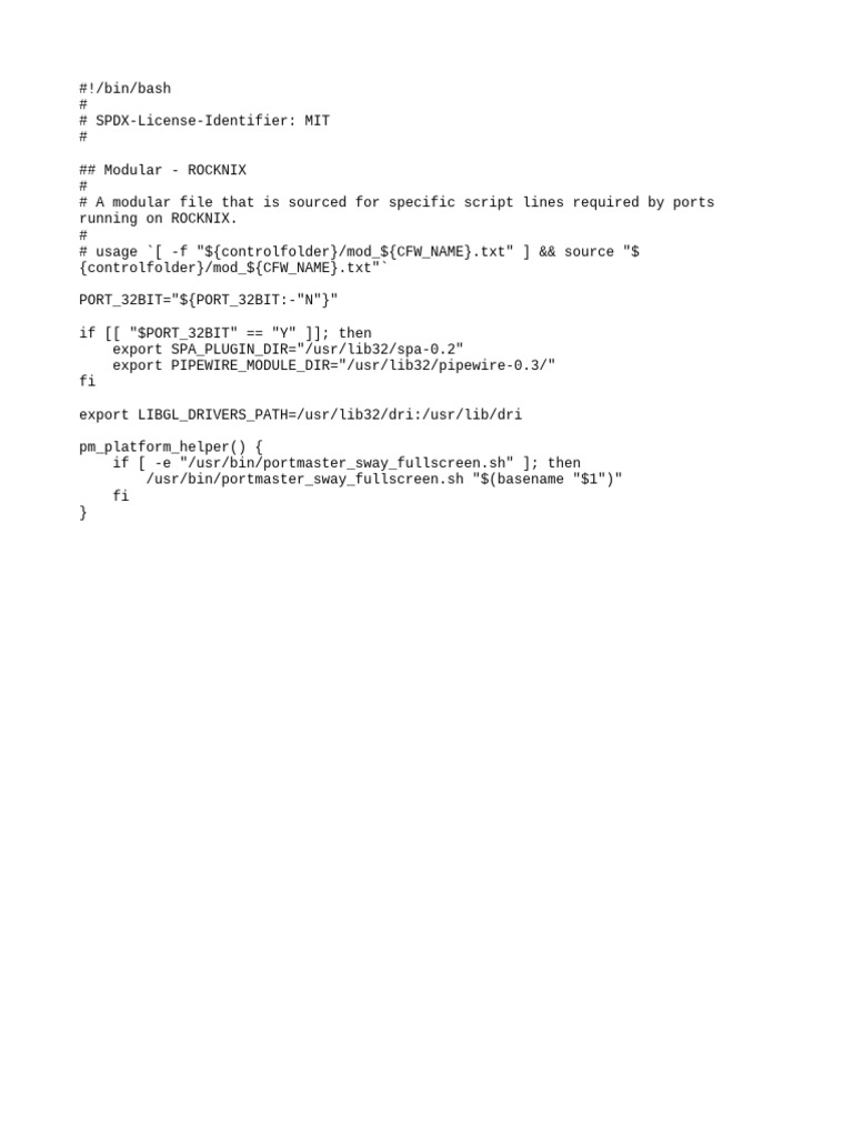 ROCKNIX Modular Script Configuration | PDF
