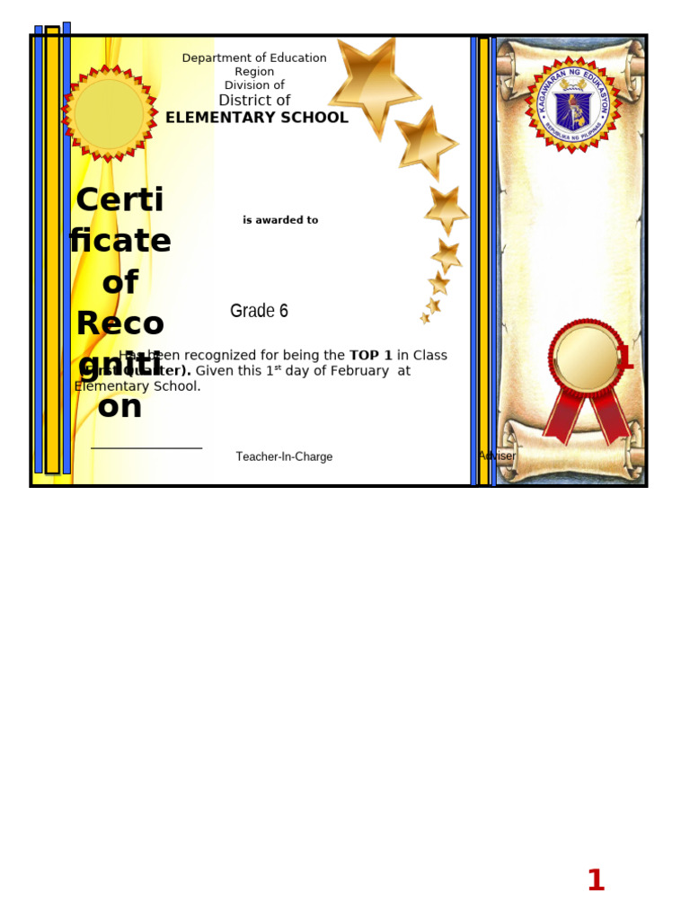 Top Student Recognition | PDF