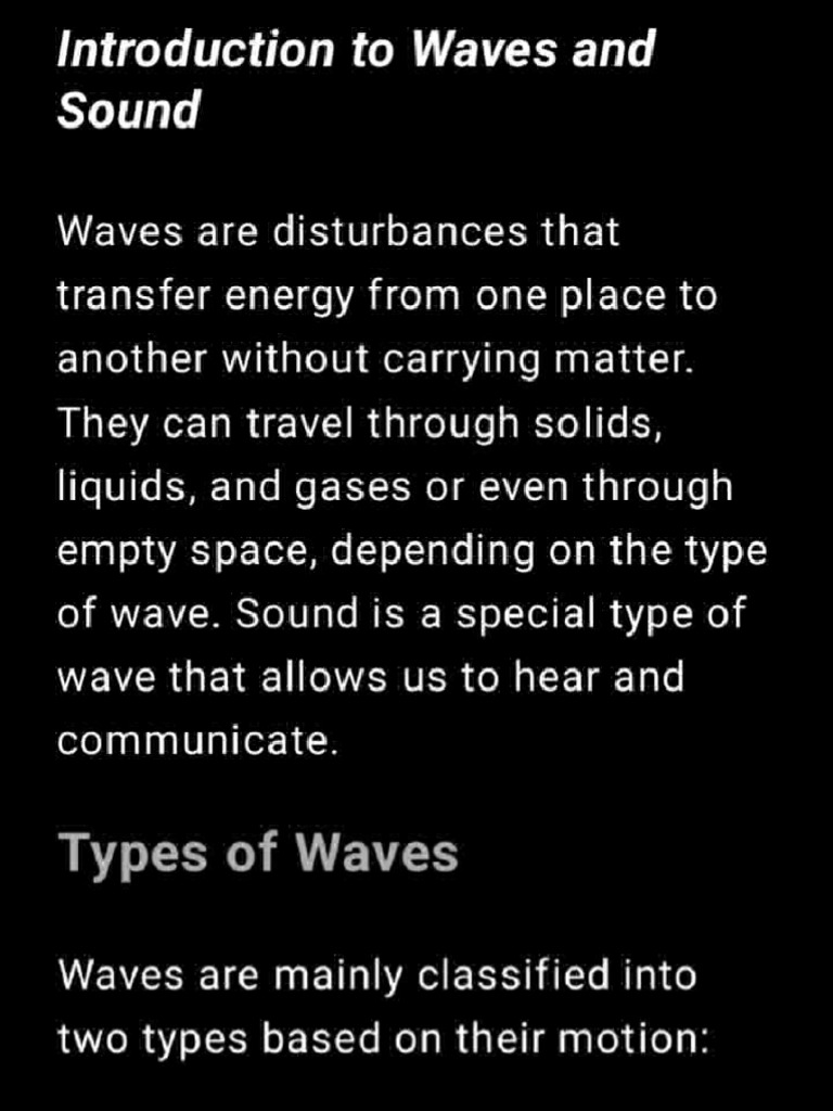 Chapter 3 Waves and Sound (Physics) | PDF
