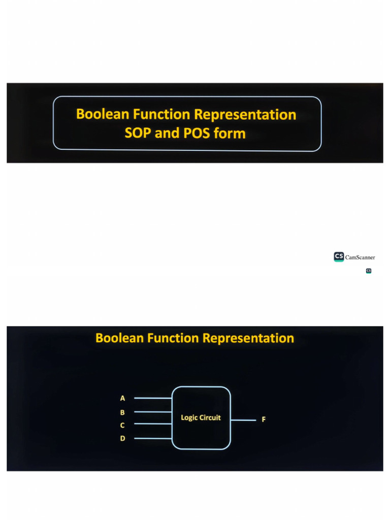 SOP, POS, Canonical Form, Max Term, Min Term | PDF