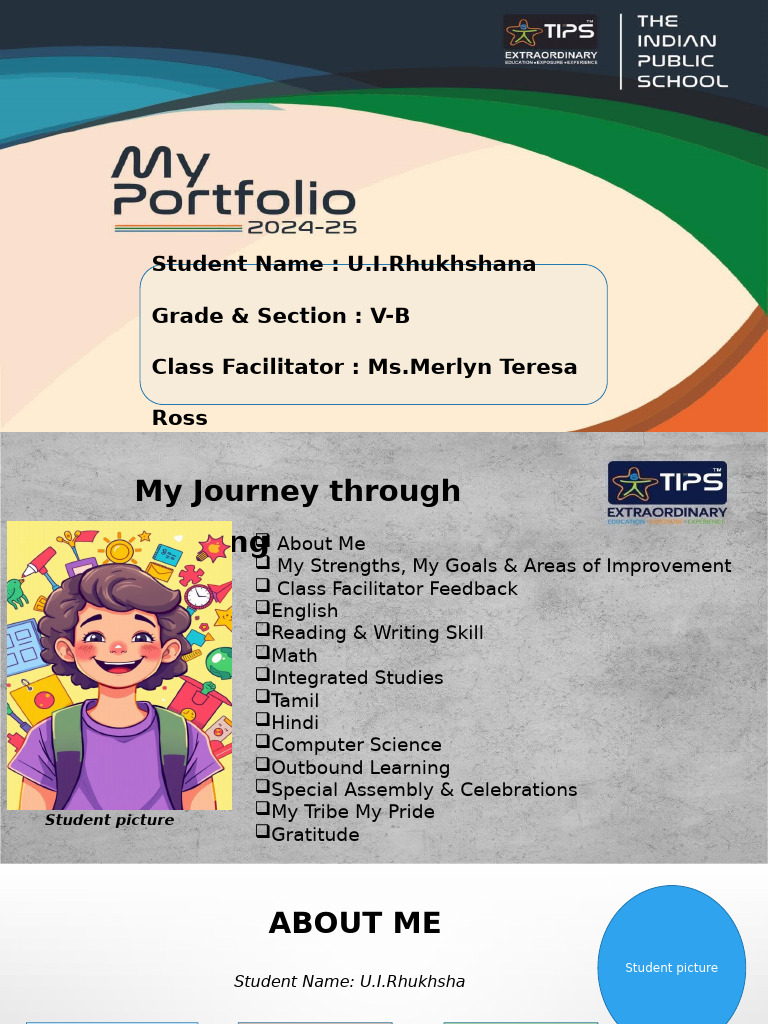 Grade 4 Student Portfolio Overview | PDF | Learning | Psychology