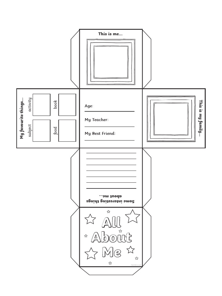 All About Me Cube Activity | PDF