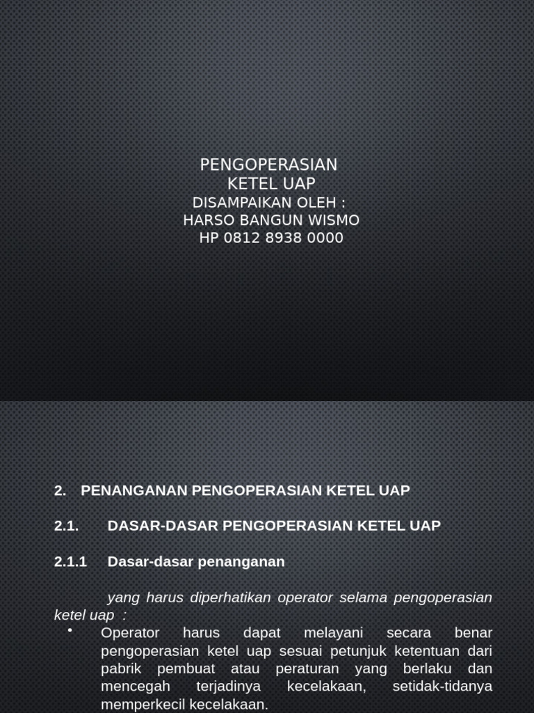 Panduan Pengoperasian Ketel Uap | PDF