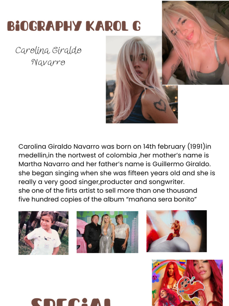 Karol G Biography and Career Highlights | PDF | Music Industry | Sound ...