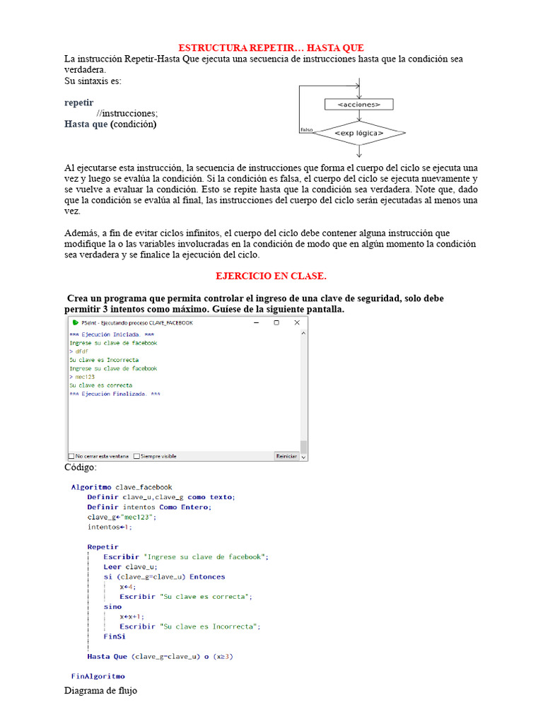 Estructura Repetir-Hasta Que | PDF