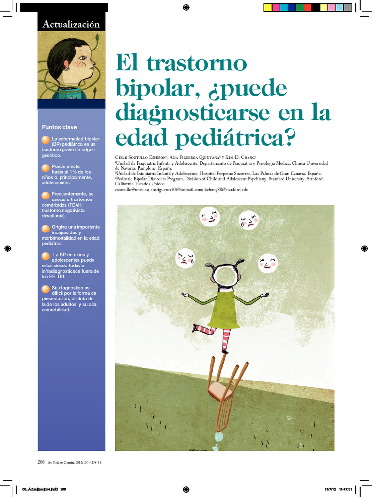 Diagnóstico de Trastorno Bipolar en Niños | PDF | Manía | Depresión ...
