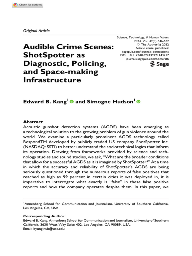 Analyzing ShotSpotter's Gunshot Detection System | PDF | Sound | Amplitude