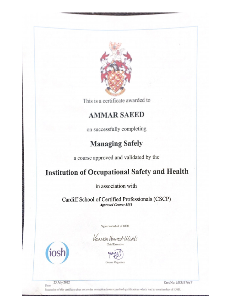 This Is A Certificate Awarded To | PDF