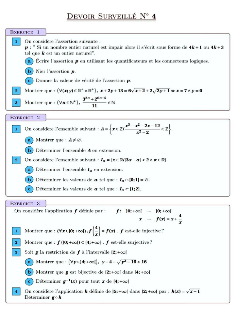Devoirs 1 SM | PDF