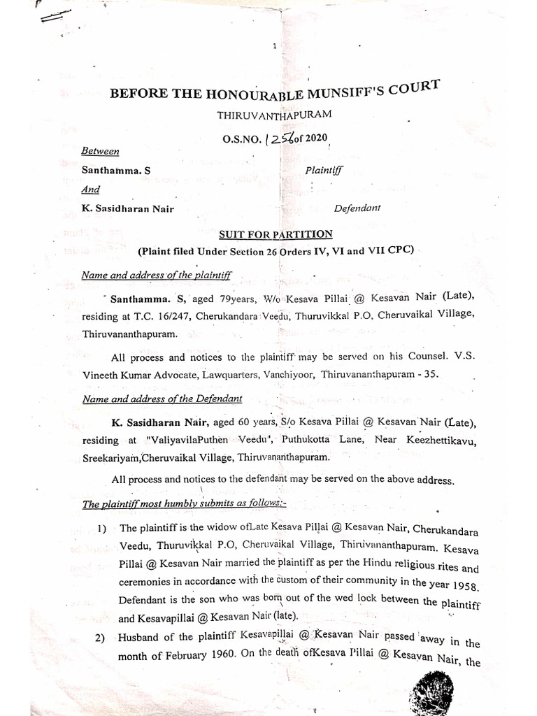 partition deed | PDF