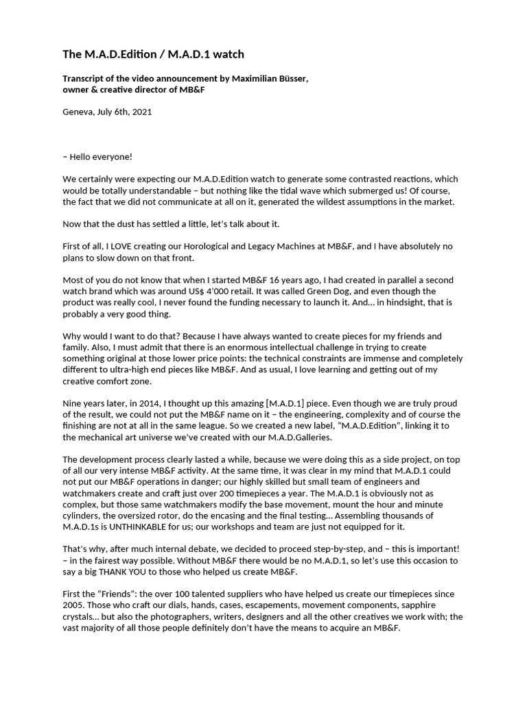 MAD1 Maximilian Busser Video Transcript EN | PDF