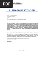 Llamada de Atención Escrita | PDF