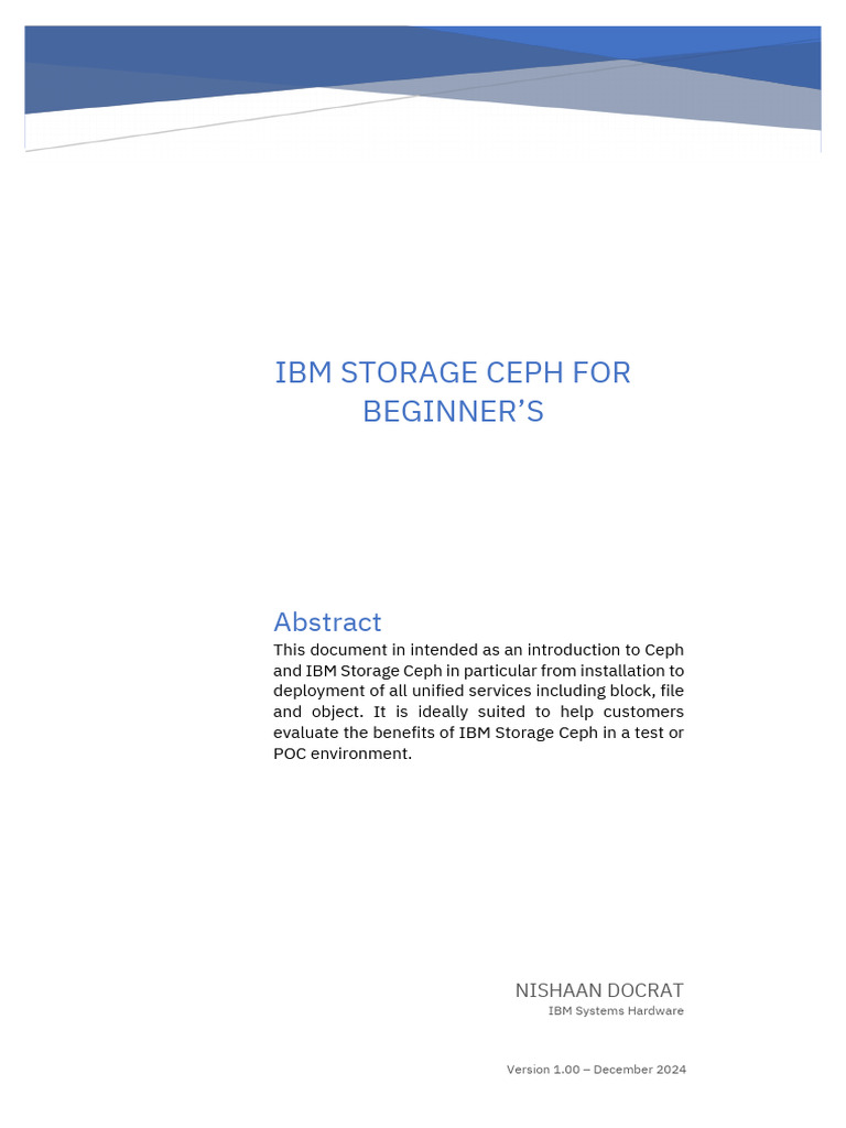 IBM Storage Ceph For Beginner's | PDF | Computer Cluster | Computer Science