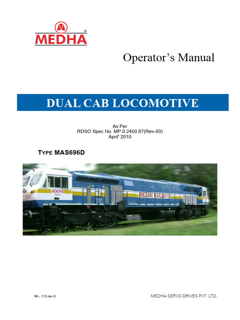 WDP 4D Locomotive Manual - 2013 | PDF | Power Inverter | Rectifier