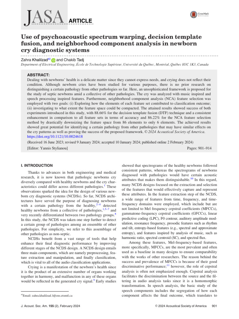 1-Zahra-Use of Psychoacoustic Spectrum Warping | PDF | Support Vector Machine | Applied Mathematics
