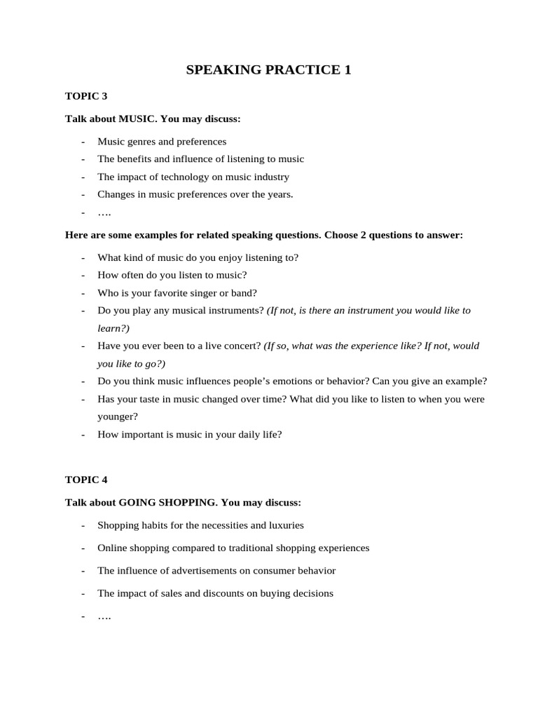 Music & Shopping Discussion Guide | PDF