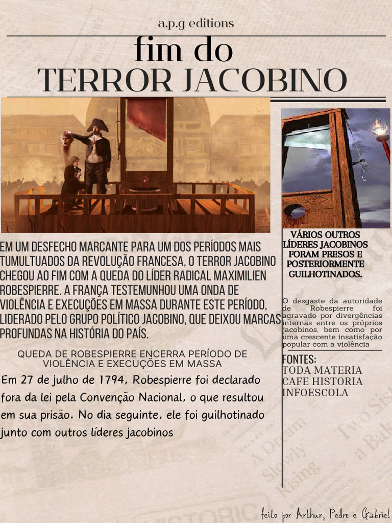 Queda de Robespierre e Fim do Terror Jacobino | PDF