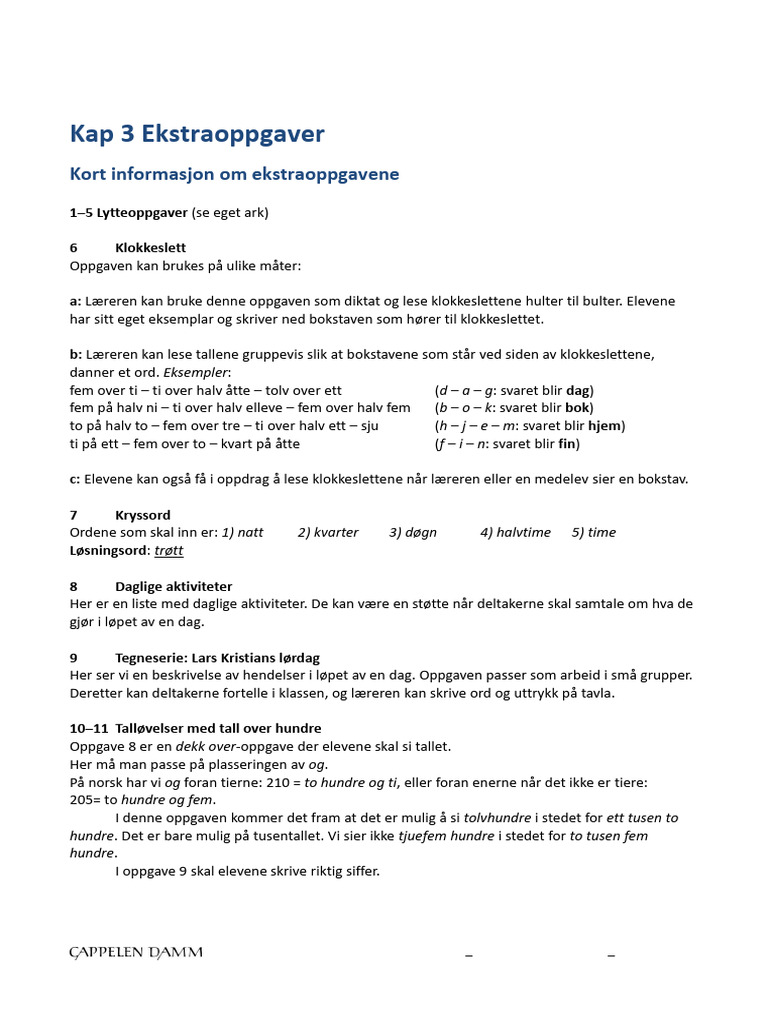 Kap 3 Ekstraoppgaver PDF | PDF