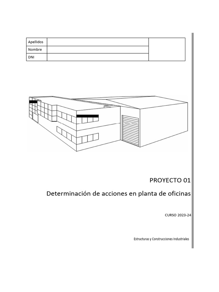 Acciones en Planta de Oficinas 2023-24 | PDF | Ingeniería de Edificación | Albañilería
