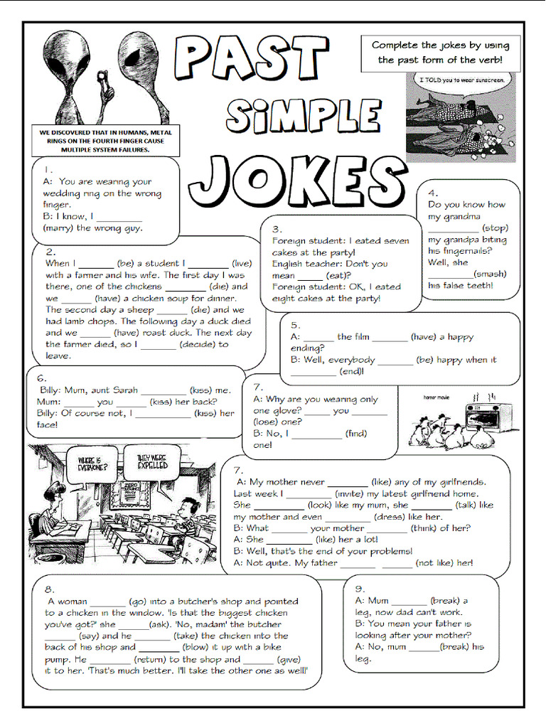 Past Simple Jokes | PDF