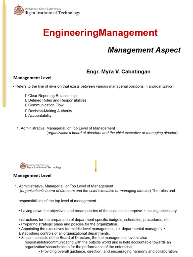 Engineering Management Topic 2-3 | PDF | Lean Manufacturing | Inventory