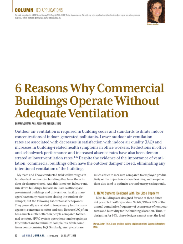 6 Reasons for Poor Ventilation in Buildings | PDF | Ventilation ...