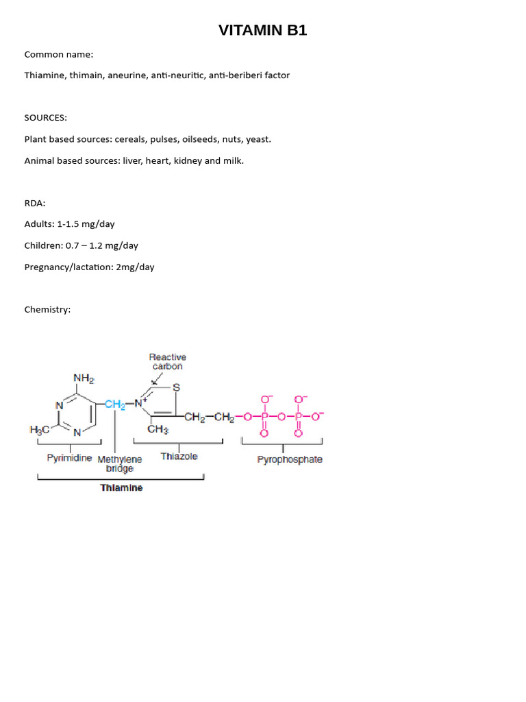 Vit B Complex. MUL - Docx - 20250216 - 150820 - 0000 | PDF | Biosynthesis | Cofactor (Biochemistry)