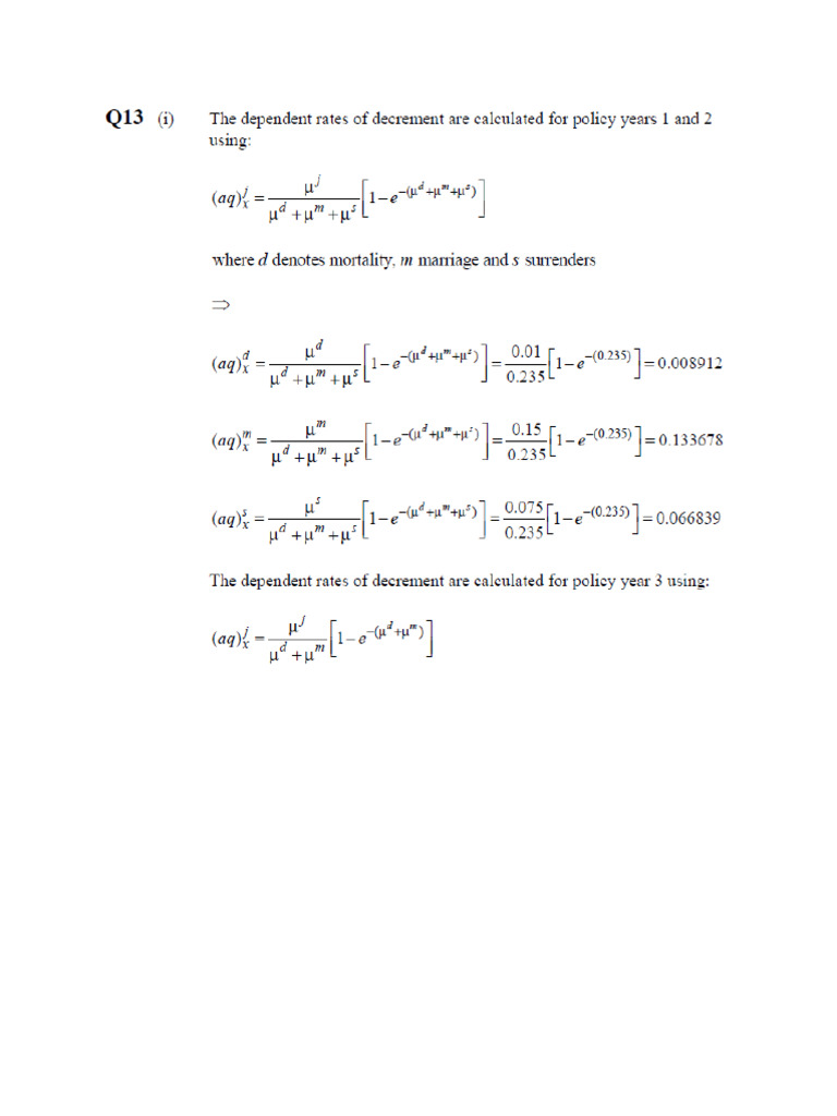 Profit Testing Assignment Solutions | PDF