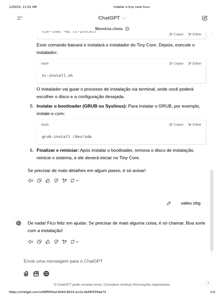 Guia de Instalação do Tiny Core Linux | PDF