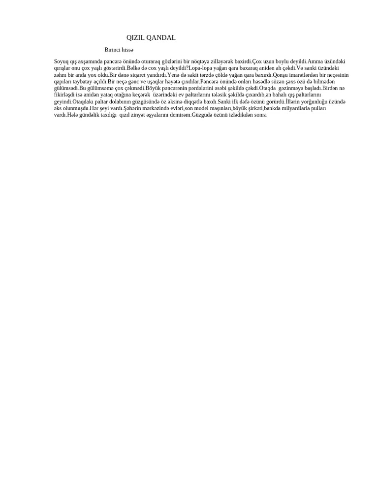 QIZIL QANDAL | PDF