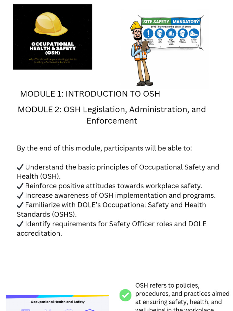 Module-1-2-Osh 20250208 082221 0000 | PDF | Occupational Safety And ...