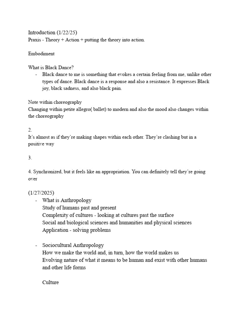 The Anthropology of Black Dance | PDF | Experience | Anthropology