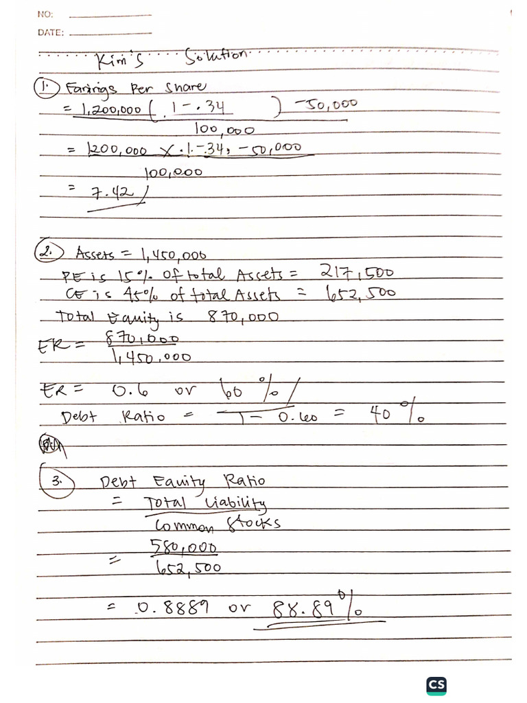 SOLUTION - Financial Statement Analysis | PDF
