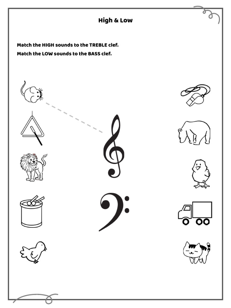 High and Low Sound Matching Activity | PDF