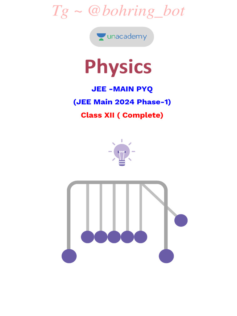 Unac Jee Mains Pyqs Class12th Chapterwise | PDF | Capacitor | Capacitance