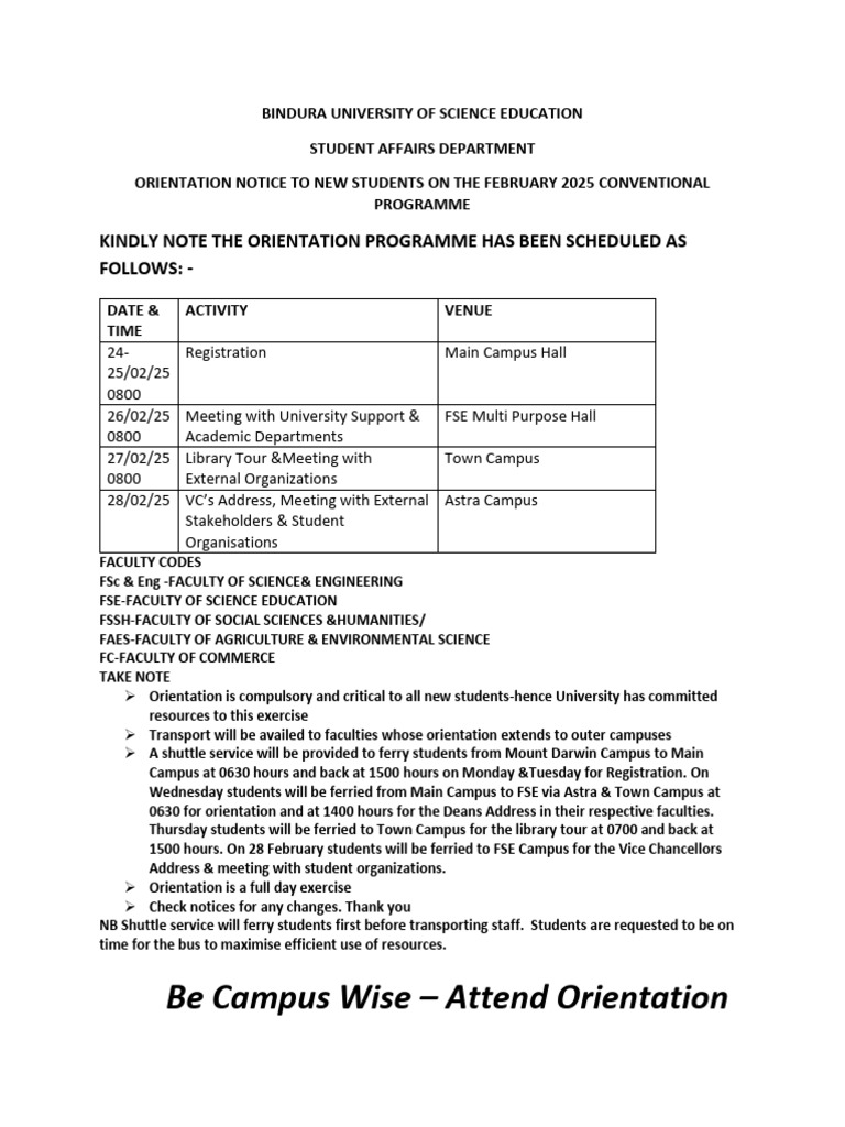 Notice For February 2025 Orientation - 081333 | PDF