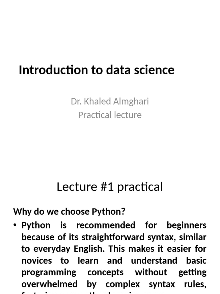 Introduction To Data Science Practical1 | PDF