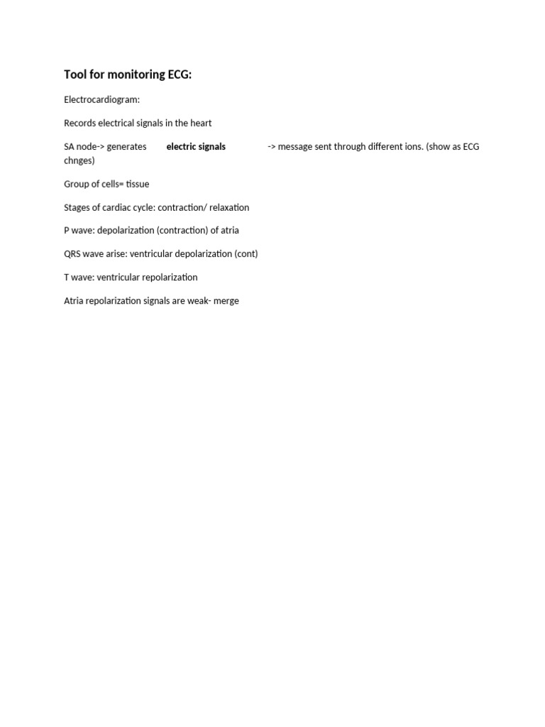 ECG Monitoring Tool Overview | PDF