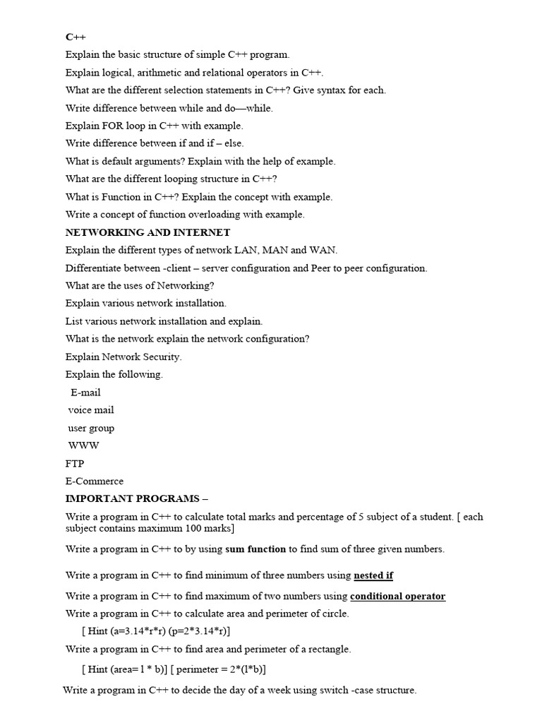 questionbank_CS1_2022 | PDF