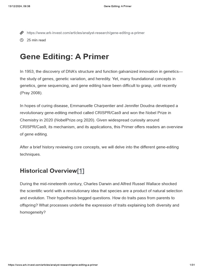 Gene Editing Techniques Explained | PDF | Dna | Gene