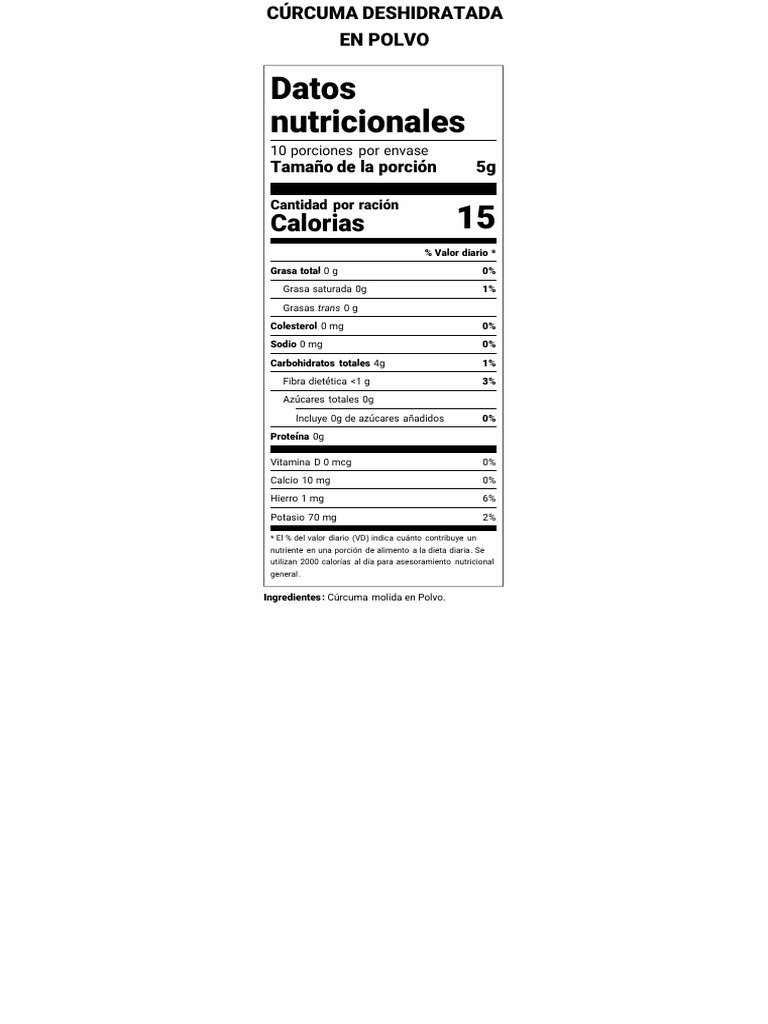 CURCUMA DESHIDRATADA EN POLVO - 14 - 1 - 2025, 1 - 42 - 17 P.M. | PDF