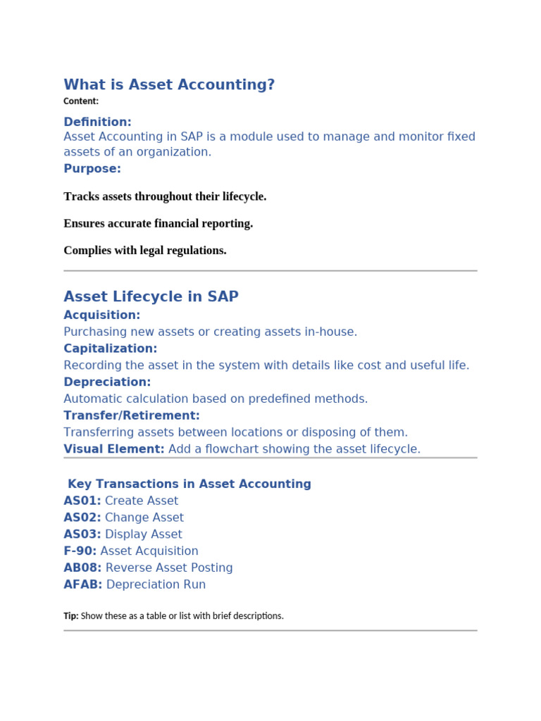 Asset Accounting | PDF