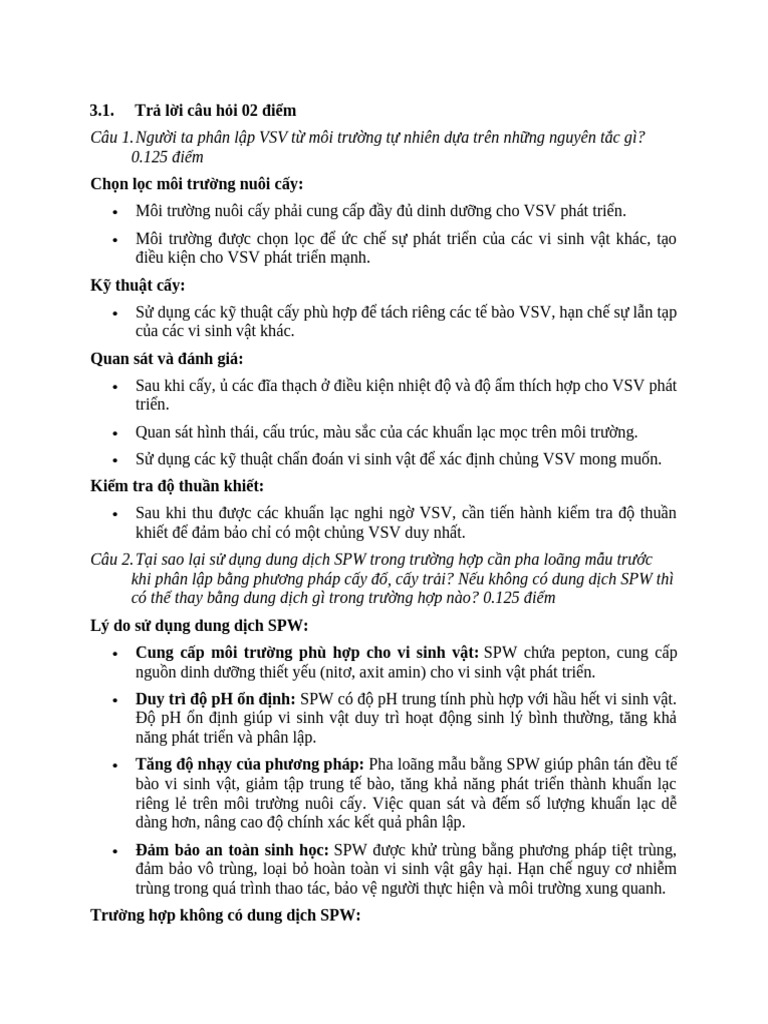 Tn vi sinh 3.5 | PDF