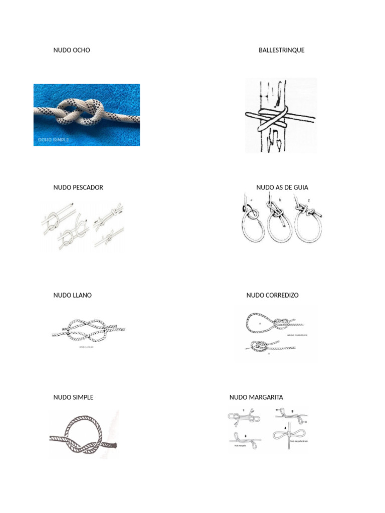 Tipos de Nudos Marineros Básicos | PDF