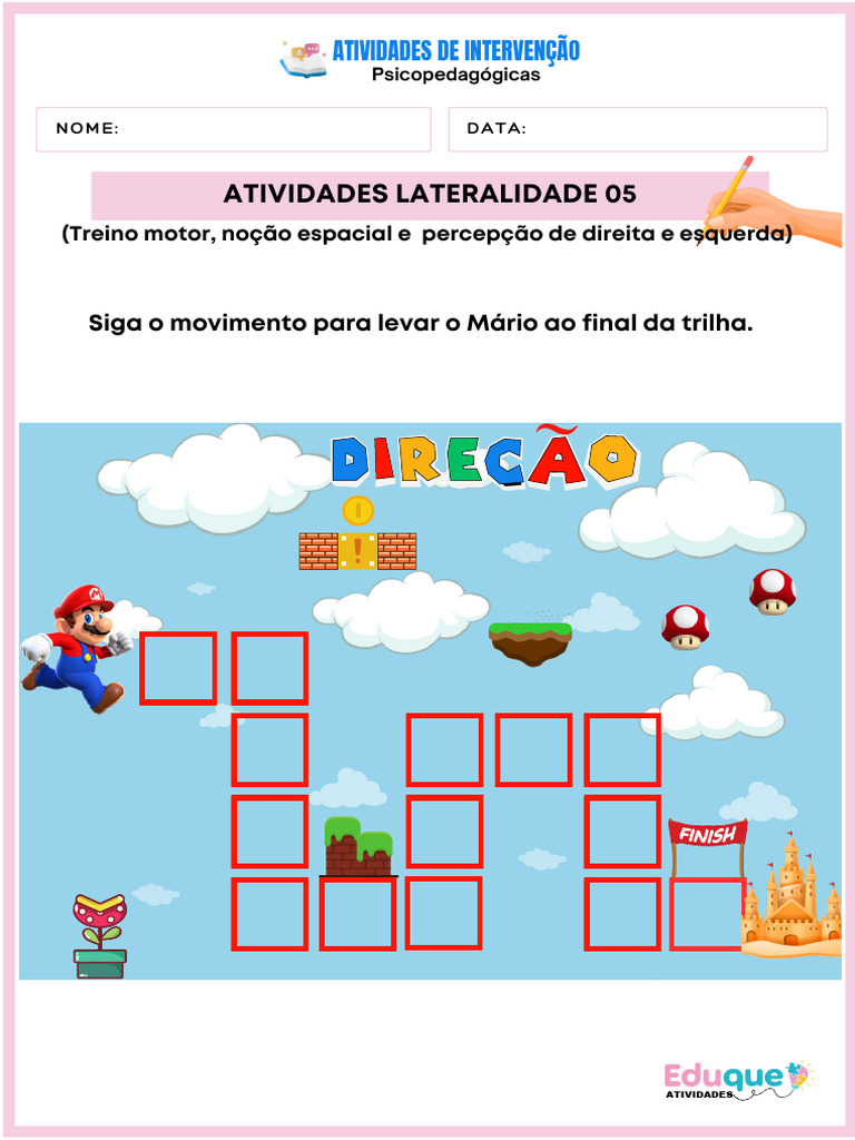 Atividades Psicopedagógicas de Lateralidade | PDF