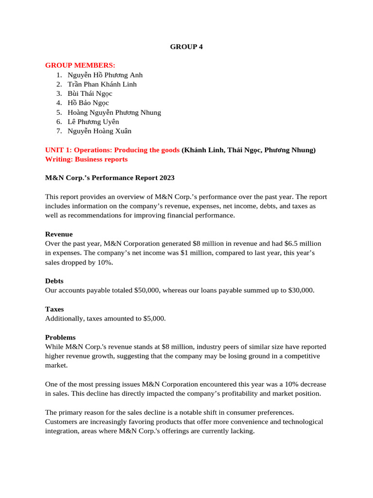 (Group 4) Writing Cob2 U1,3,5 | PDF | Revenue | Taxes
